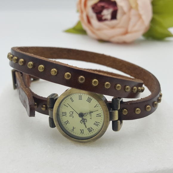 Accessories | Jq Double Strap Studded Watch | Poshmark